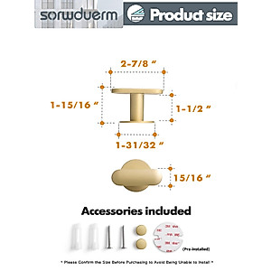 SORWDUERM 2 Pack Gold Robe Towel Hooks for Bathroom Kitchen Wall Mounted Self-Adhesive Hooks Shower Hooks Glass, Mirror, Tile Coat Hat Heavy Duty Rotatable