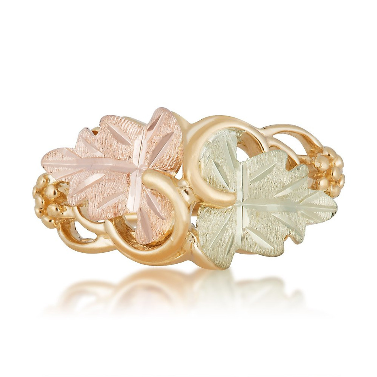 Landstroms Black Hills Gold 10k Ring with 12k Gold Leaf Accents