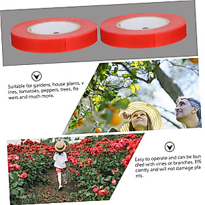 DOITOOL 10 Rolls Lapper Tape Garden Tape Tomatoes red Duct Tape Plants Garden Tape Plant tie Tape Garden tie Tape Garden Wire Floral Tape Plants Ties Blush tie PVC to Stretch Plate