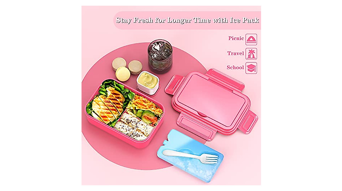Kids & Adults Bento Box - Leak-Proof, 1400ML Capacity