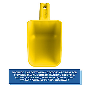 Vikan Remco 63006 Color-Coded Plastic Hand Scoop - BPA-Free Food-Safe Kitchen Utensils, Restaurant and Food Service Supplies, 16 oz, Yellow