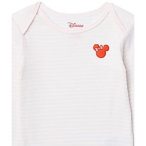 Amazon Essentials Disney | Marvel | Star Wars | Princess Baby Girls' Long-Sleeve Bodysuits, Pack of 5, Minnie Rainbow Chaser, 18 Months