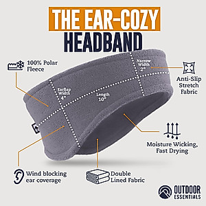 OutdoorEssentials Ear Warmer Headband for Women - Winter Ear Muffs, Running Ear Warmer - Sports Fleece Headbands for Women