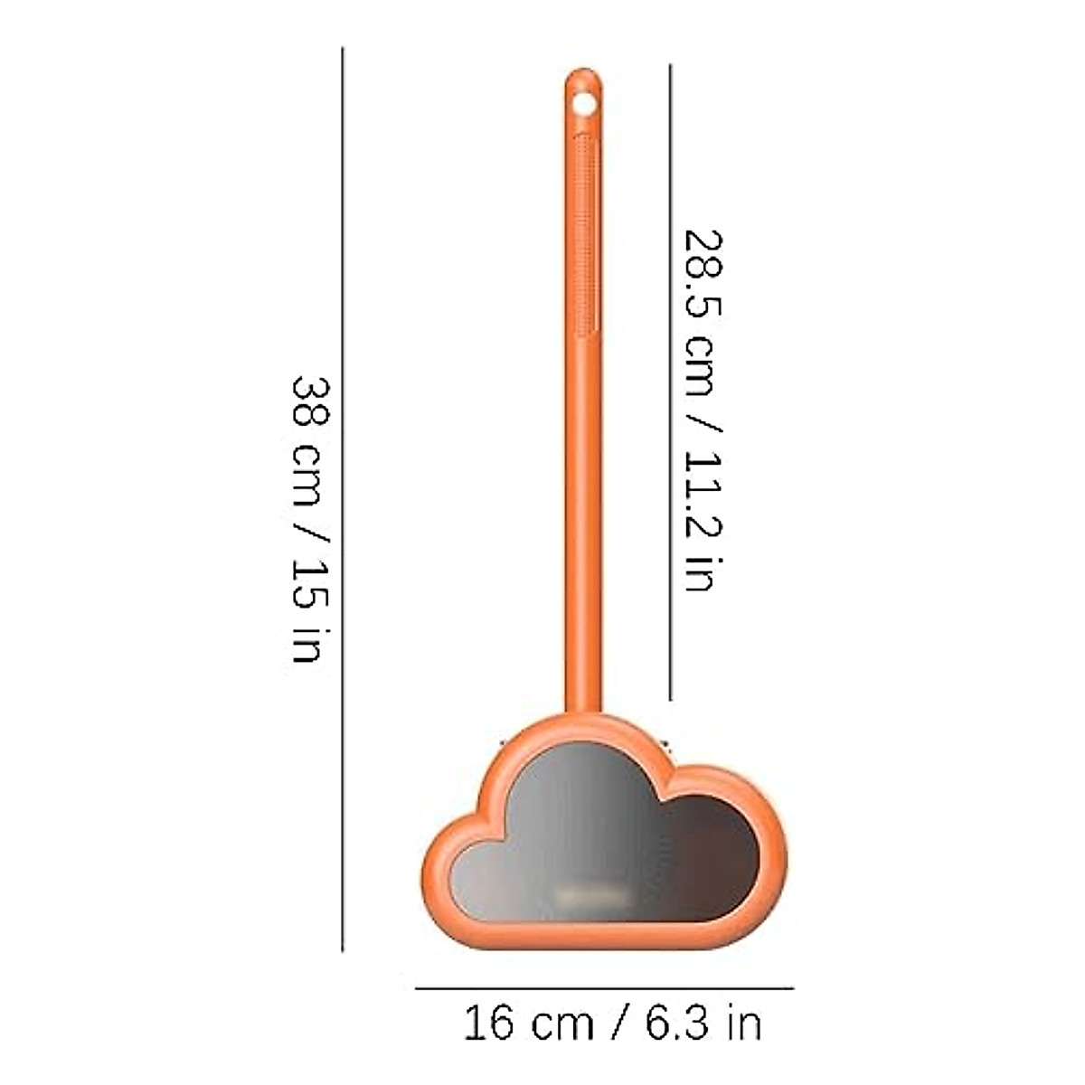 SAAKO Modern Toilet Bowl Brush Cute Wall Mount Silicone Toilet Brush Ideas Toilet Cleaner Brush and Holder Set Bathroom Cleaning