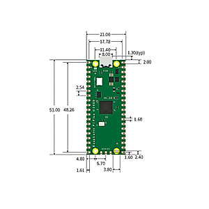 Compatible for Raspberry Pi Pico RP2040 Microcontroller Chip Dual-Core Arm Cortex M0+ Processor Low-Power Microcomputers Processor