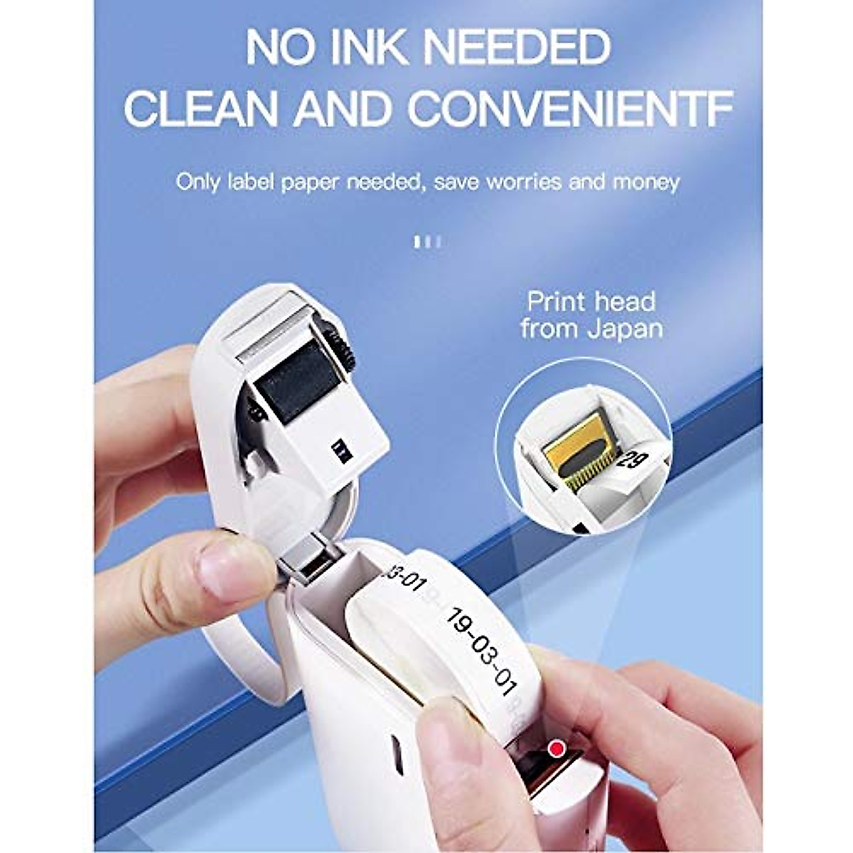 XXXDXDP Multifunction Thermal Label Printer Mini Portable Pocket Thermal Printer for Mobile Phone Home Use Office (Color : Black)