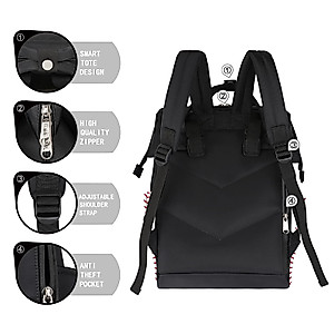 Diaper Bag Baseball Backpack, Large Capacity Baby Bag Maternity Backpack Nappy Bags, Multifunction Waterproof Diaper Bags Casual Travel Daypack for Mom Dad