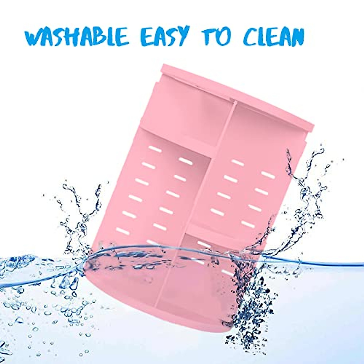 Artbisons Makeup Perfume Organizer, 360 Rotating Cosmetic Storage Make Up Organizers for Vanity Lotion Display Case Dresser Countertop Skincare Lazy Susan Organizer Pink