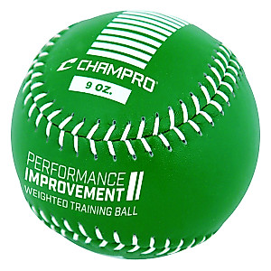 CHAMPRO Weighted Training Softball Set GREEN, BLUE ,12-Inch