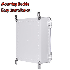 BAYM IP65 4 in 1 Out 15A 4 String Solar PV Array Plastic DC Combiner Box,4Pair Solar Connectors, Lightning Surge Protection, 63A 6ka MCB Lock Indicator,Waterproof Ventilation Valve