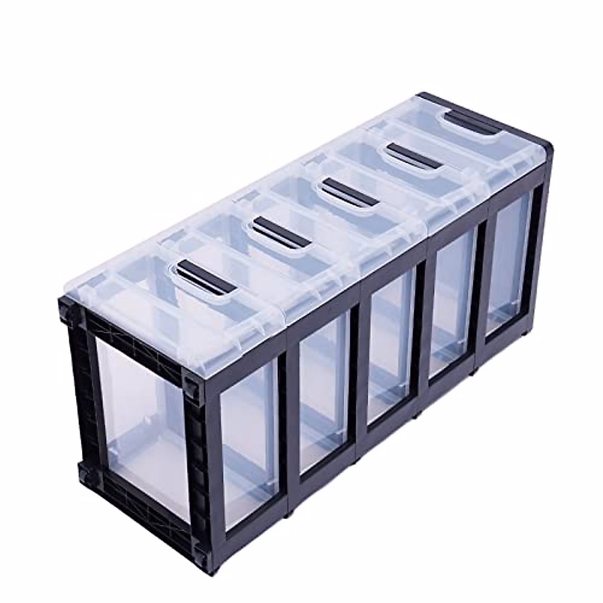 Stackable Plastic Storage Drawers with Wheels Plastic Storage Cabinet with 5 Drawers Clothes Storage Tower