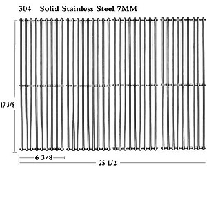 Htanch SN6021 (4-Pack) SA1081 (4-Pack) Replacement Parts for Broil King Baron 320, 340, 420, 440, 490 9211-64, 9211-67, 9215-54, 9215-57, 9215-64, 9215-67, 9221-54 Grill Burner,Heat Plates,Grates