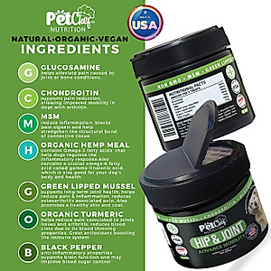 Pet Chef Advanced Dog Hip & Joint Supplement Treat - Glucosamine, Chondroitin & Turmeric MSM Breeds-Reduce Pain, Inflammation & Arthritis. Super Dog Hip & Joint Treat. Renews All Dogs.