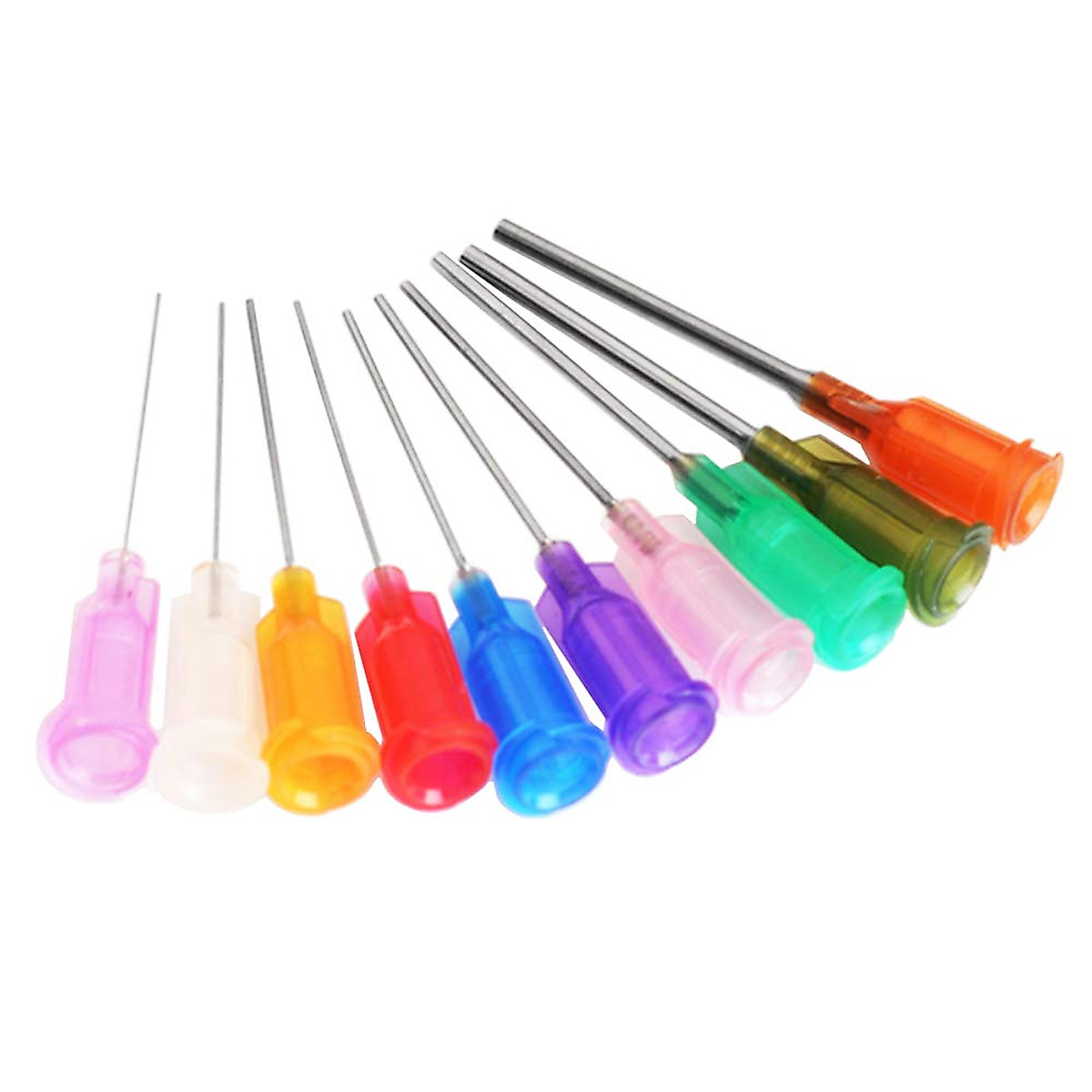 FEITA Glue Needles Industrial Liquid Dispenser Needle Tips Adhesive Glue Dispensing Blunt Tip Luer Lock 1" (100 Pcs/Pack)