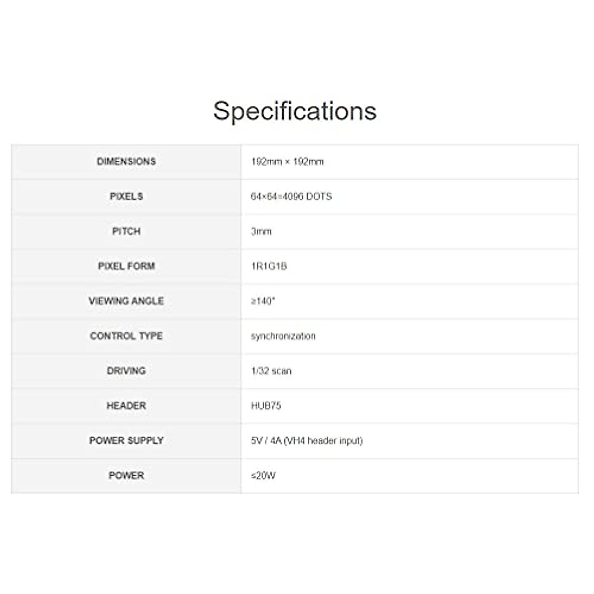 Coolwell Flexible RGB LED Matrix Panel Full-Color 64×64 for Raspberry Pi 4B+ 4B 3B+ 3B 2B+ Zero W WH Pico ESP32 Ardui 3mm Pitch Adjustable Brightness and Bendable PCB