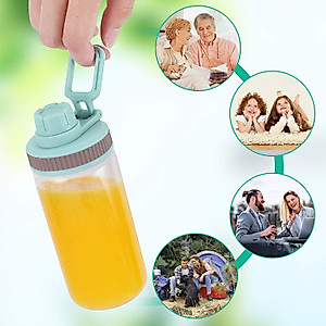 iOCSmart 13.5oz Travel Juice Cup Sport Bottle for Portable Blender USB Rechargeable Replacement Parts (White 1)