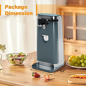 Skyehomo Electric Can Opener, Knife Sharpener and Bottle Opener with Removable Cutting Lever and Cord Storage