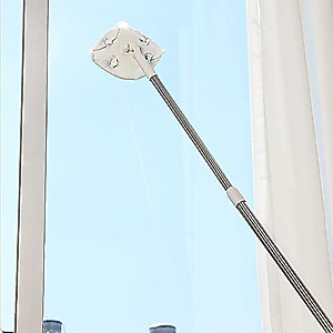 MagiDeal Cleaning Mops, Reusable, Telescopic Surface Floor Cleaner, Wet Dry Mops for Bedroom Indoor Living Room Floor Wall