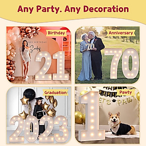 imprsv Marquee Numbers, 4FT Light Up Numbers for 1st Party Birthday Decorations, Mosaic Numbers for Balloons, Large Cardboard Numbers, Number One Balloon Frame, Number Blocks Birthday Decor
