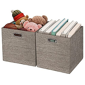 Posprica 3X Thicker Collapsible Storage Bins, 6 Pack 13×13 Foldable Storage Cube Boxes Fabric Drawer for Closet Shelf Cabinet Bookcase