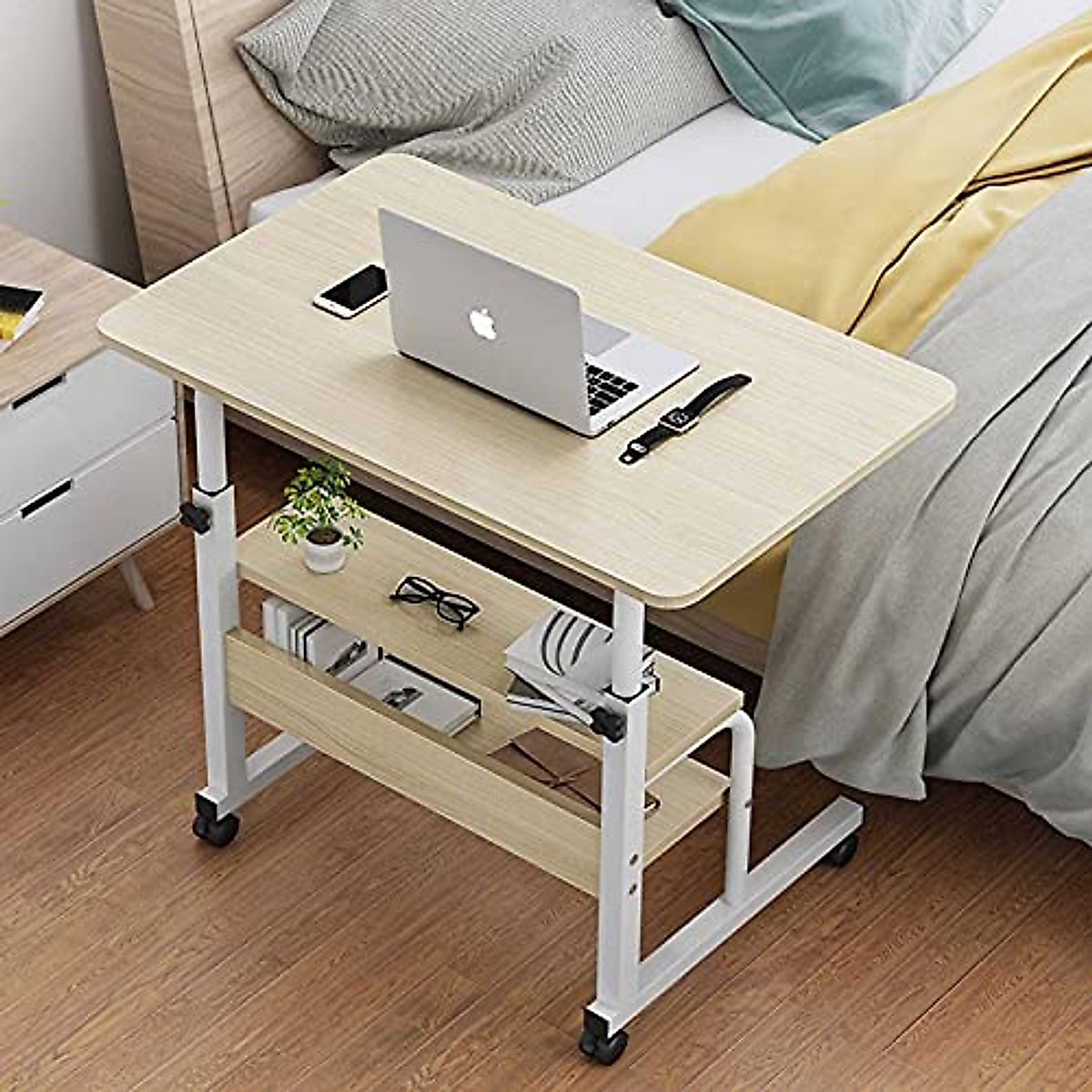 NC Mobile Desk Three-Layer Storage Desk Reading and Learning Office Computer Desk, 80×40