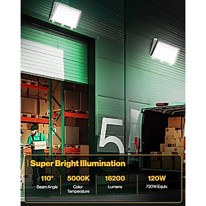 Sunco 120W LED Wall Pack Outdoor Dusk to Dawn Photocell Sensor Industrial Dimmable Waterproof Commercial Grade Security Warehouse Parking Lot, 5000K Daylight, 16200 Lumen, AC120-277V