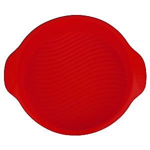 Demeras Cake Baking Pan 11inch Cake Mould Silicone for Cheesecake (red)