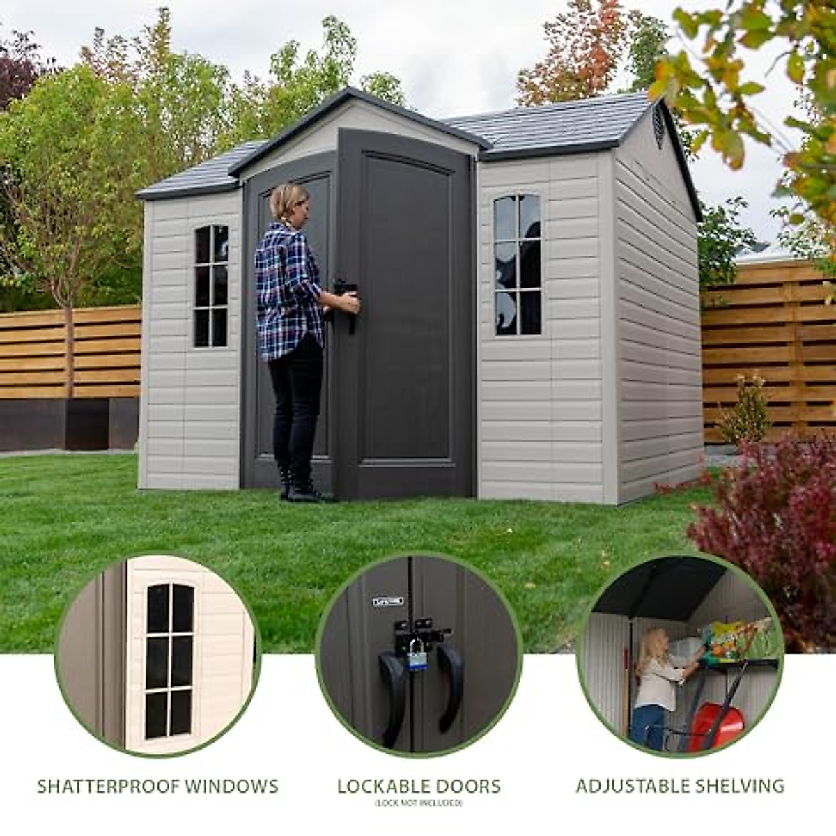 Lifetime Outdoor Storage Shed, 10 x 8 Foot