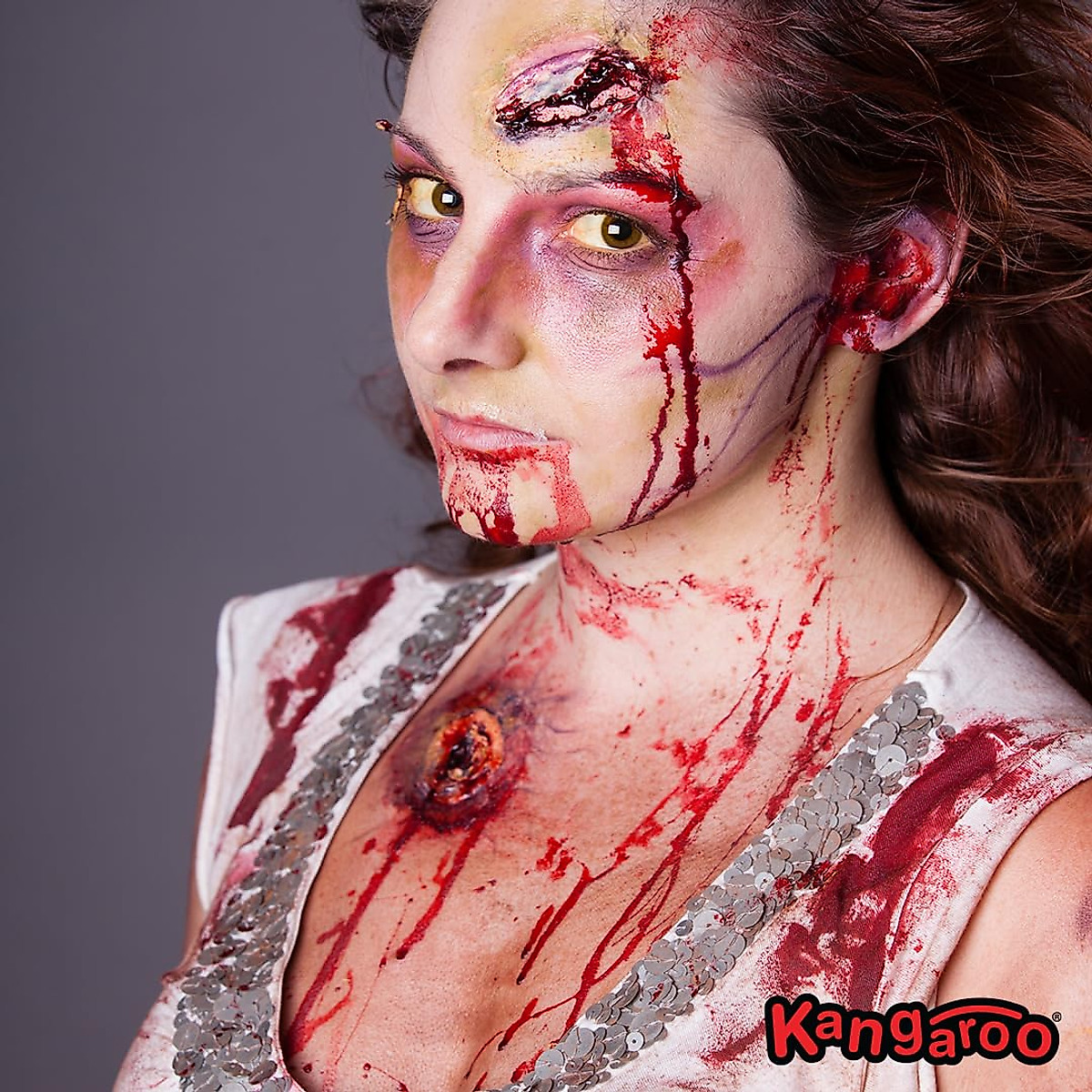 Kangaroo Fake Blood for Halloween, Special Effects Makeup, True Blood Color, 14 oz, Package May Vary