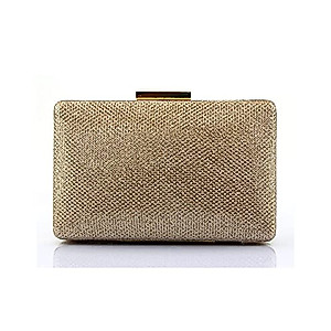 Evening Bag Fashion Evening Bag in Hand Party Bag in Hand Mini Dinner Bag in Hand Clutch Purses for Women (Color : Golden, Size : 19410cm)
