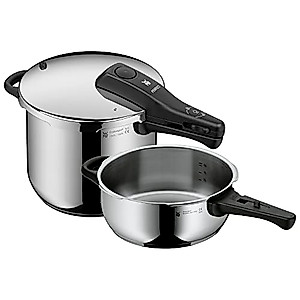 WMF Perfect – Set with Quick Cooker Diameter 22 cm Diameter of 6 Litres and Half + Body 3 Litres Cromargan Stainless Steel for Induction
