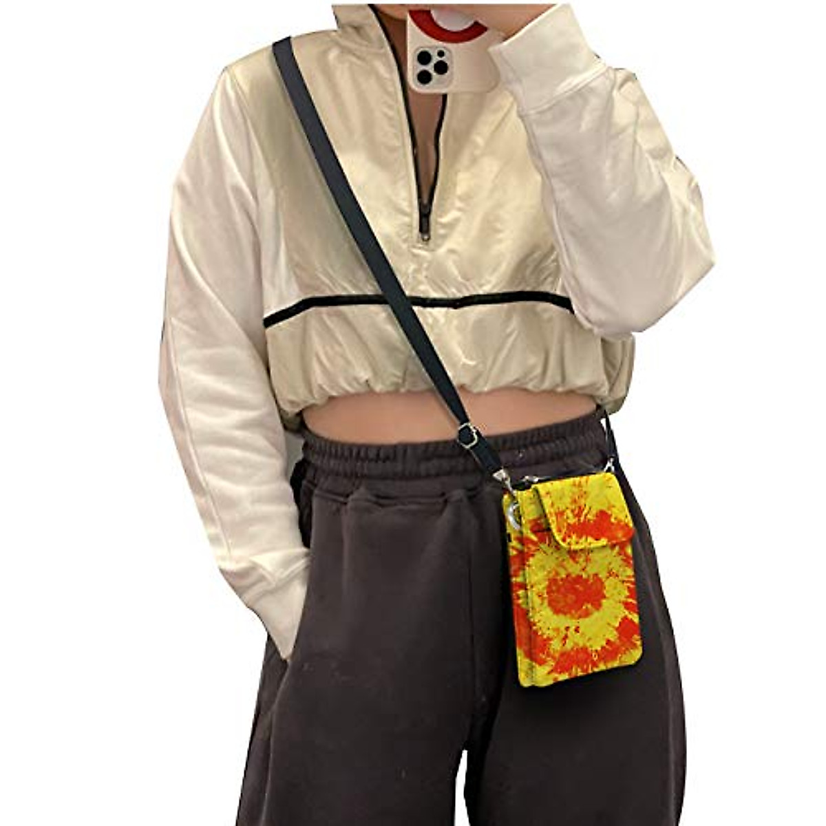 Kuiaobaty Vintage Dragonfly Floral Handbag Zip Shoulder Purse Travel Anti-theft Crossbody Bag Women Daily Sling Purse Bag