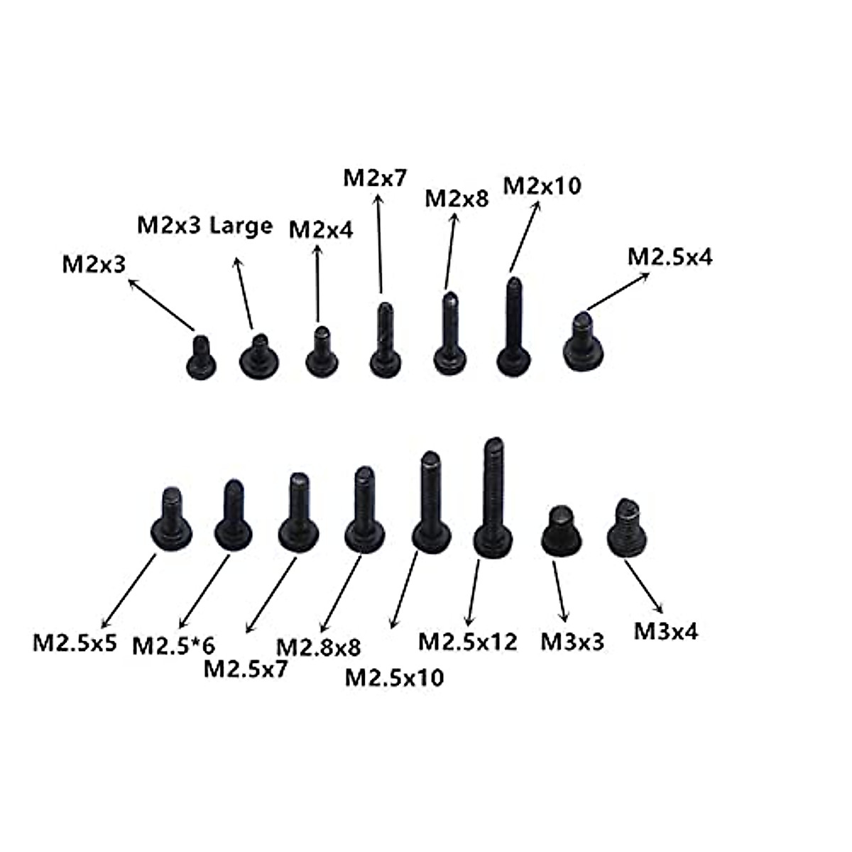 GJHL Screw 300pcs M2,M2.5,M3 Laptop Computer Screws Replacement Kit for Screw Durable (Color : Screw Package)