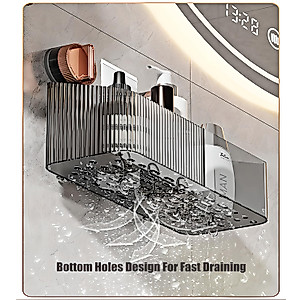 Sudowcorn Shower Caddy, Suction Cup Shower Organizer, Strong Suction Power Bathroom shower shelves with Hooks,Max Hold 22lbs Removable shower shelf