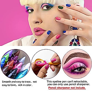 Multi Color Eyeshadow Eyeliner, Metallic Glossy Smoky Eyeliner, Long Lasting Professional Eye Makeup Eyeliner Waterproof Eyeliner Pen Eye Cosmetics Makeup Tools (03 pink)