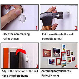 FUNTRESS Pictures Frame Collages for Diplomas Wall Hanging Poster Frame Wooden Living Room Pictures Frame with Mat (10x14 2 Pieces, Black)