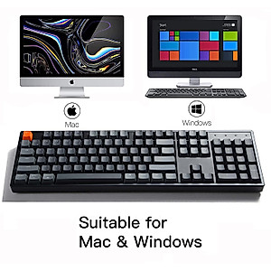 Keychron K10 Full Size Layout 104-Key Wireless Mechanical Keyboard, Hot-Swappable RGB Backlight with Gateron G Pro Brown Switch Aluminum Bluetooth/Wired Gaming Keyboard for Mac Windows