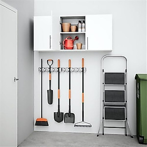 Pemberly Row 54" Modern Engineered Wood Wall Cabinet with 3 Doors & 3 Adjustable Shelves, Metal Handles, for Laundry Room, in White Finish