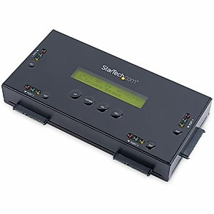 StarTech.com 4 Bay SSD/HDD Hard Drive Eraser, 2.5/3.5" SATA, Hostless Standalone Secure Erase, Disk Sanitizer, Hardware Wiper Erasing Tool, 9 Modes, RS232 Printer Port, NIST/DOD, LCD, TAA (SATERASER4)