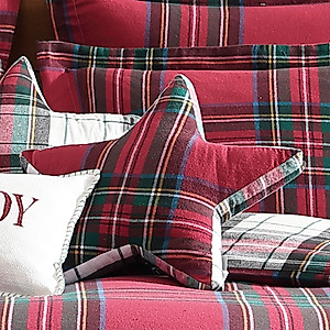Levtex Home - Spencer Plaid - Decorative Pillow (18 x 19in.) - Star Shape - Red, White, Charcoal