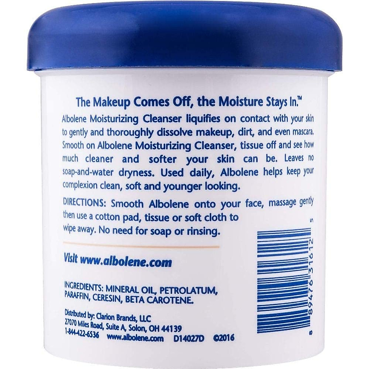 DSE Albolene Moisturizing Cleanser, Unscented, 12 Fluid Ounce