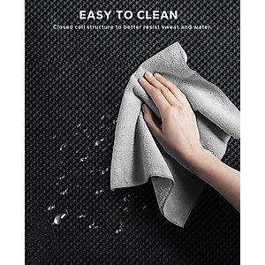 HAPBEAR Extra Large Exercise Mat-9'x6'x8mm(1/3 inch), Non-Slip, Ultra Durable, Thick Workout Mats for Home Gym Flooring Cardio, Yoga Mats for Fitness, High-Density Exercise Mat, Shoes-Friendly