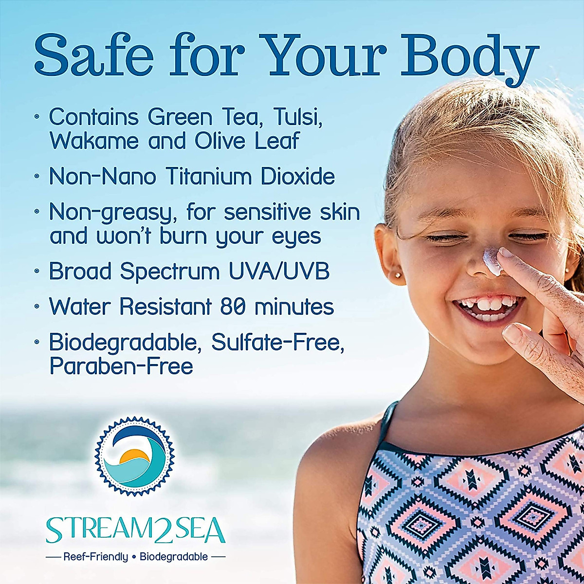 STREAM 2 SEA SPF 30 Mineral Sunscreen Biodegradable and Reef Safe Sunscreen, 3 Fl oz Non-Greasy and Moisturizing Mineral Sunscreen For Face Protection and Body Against UVA and UVB