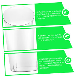 Hohopeti Transparent Trash Can Table Top Decor Bottle Drying Rack Garbage Container Desktop Trash Can Household Decor Home Decoration Waste Bucket Office The Pet Trash Bin Concise