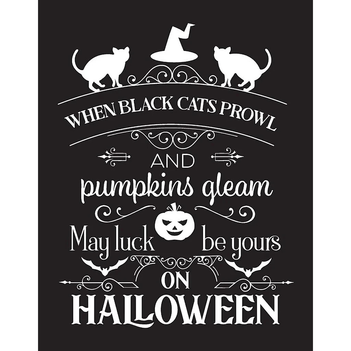 MANGOUSONG Screen Printing Kit,22x28cm Halloween Theme Mesh Screen Stencils Self-Adhesive Silk Screen Printing Stencil for Canvas Bag