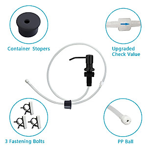 Soap Dispenser for Kitchen Sink, Kichen Sink Soap Dispenser, 47" Extension Tube kit, Under Sink Soap Dispenser Pump, No Need More Refills, Good Suction Power, Black