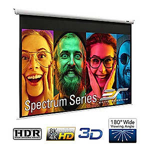 Elite Screens Spectrum, 180-inch Diag 4:3, Electric Motorized 4K/8K Ready Drop Down Projector Screen, ELECTRIC180V