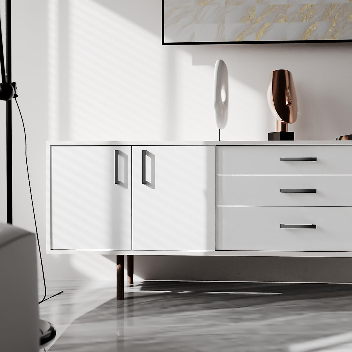 Cobbe 10 Pack Matte Black 5 Inch Kitchen Square Cabinet Handles Cabinet Pulls Kitchen Cabinet Hardware Cupboard Drawer Handles Dresser Pulls