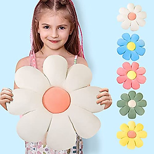 JOCCIK Decorative Pillows Flower Shaped Stuffed Plush Floor Cushion Throw Pillow for Couch 21x21 inch