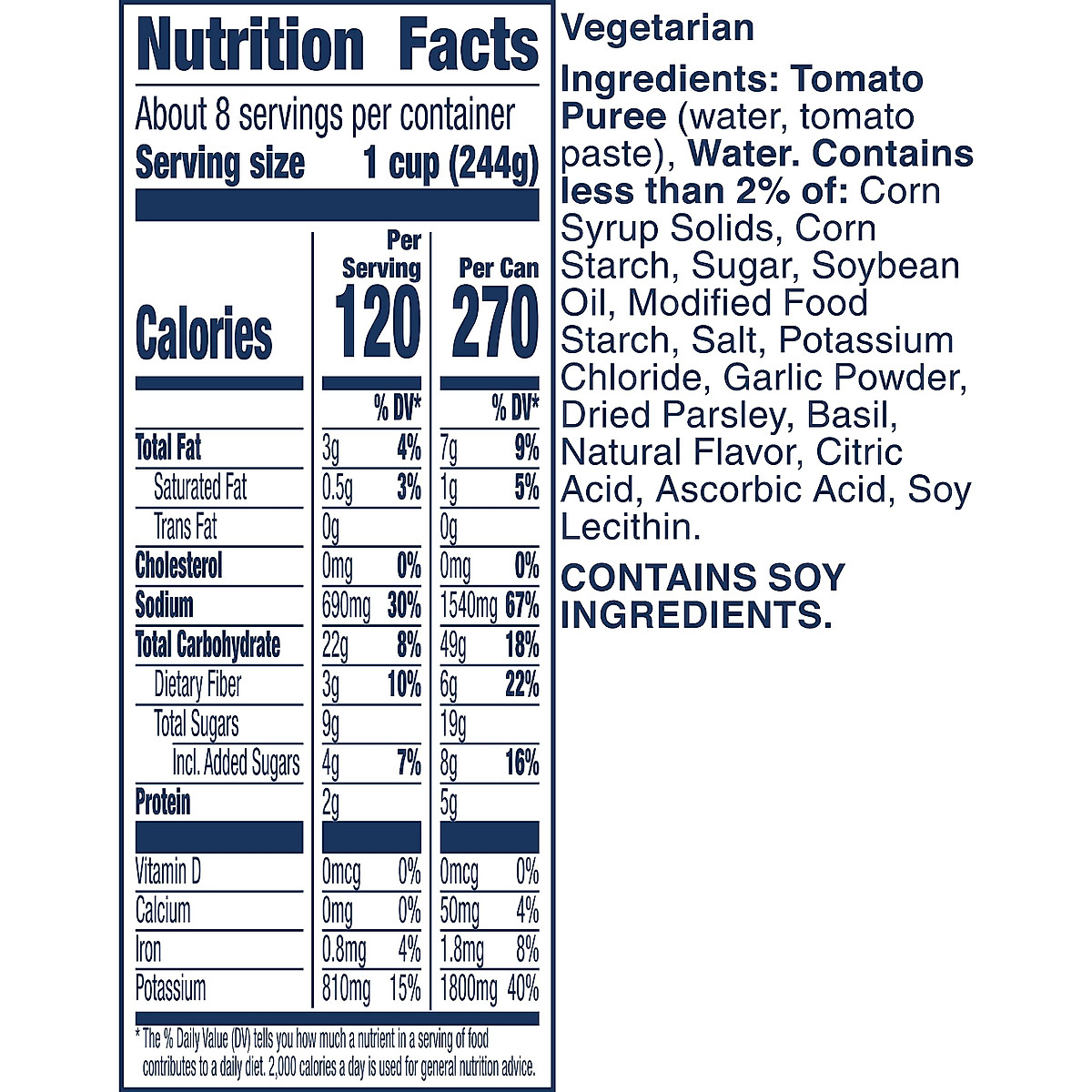 Progresso Tomato Basil Soup, Vegetable Classics Canned Soup, Gluten Free Soup, 19oz, Pack of 4
